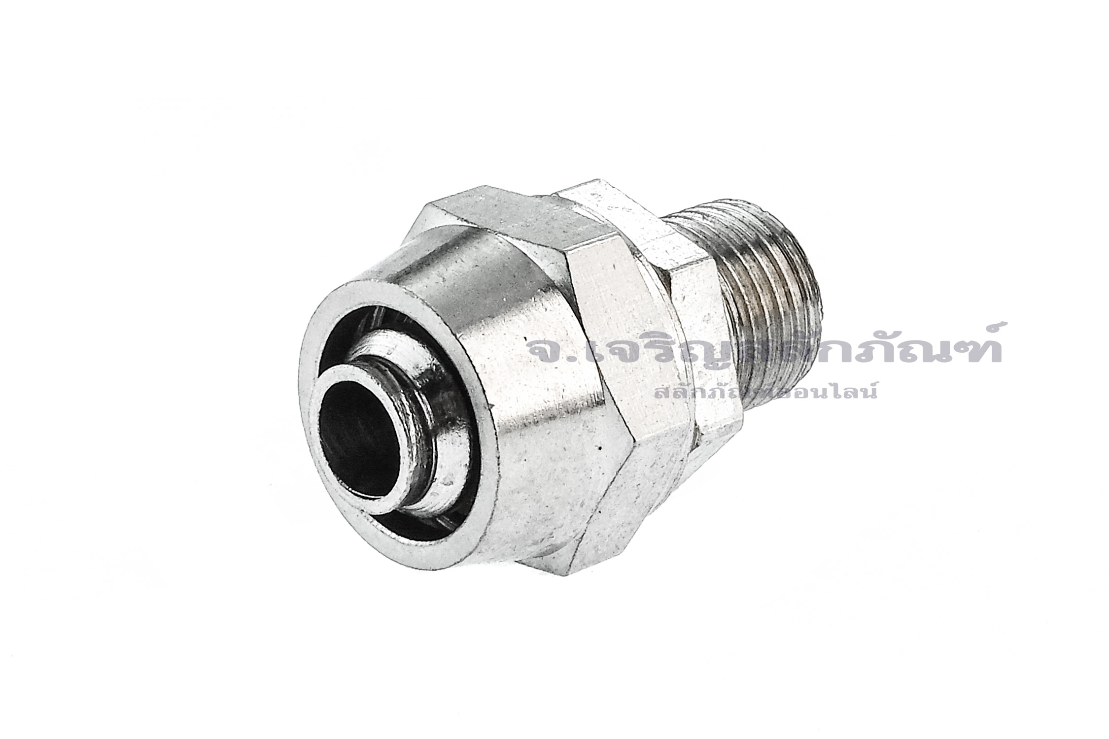 ข้อต่อลมทองเหลืองอย่างดี แบบสวมขันอัด (เกลียวนอก x เสียบสาย) ขนาด 1/8 ...