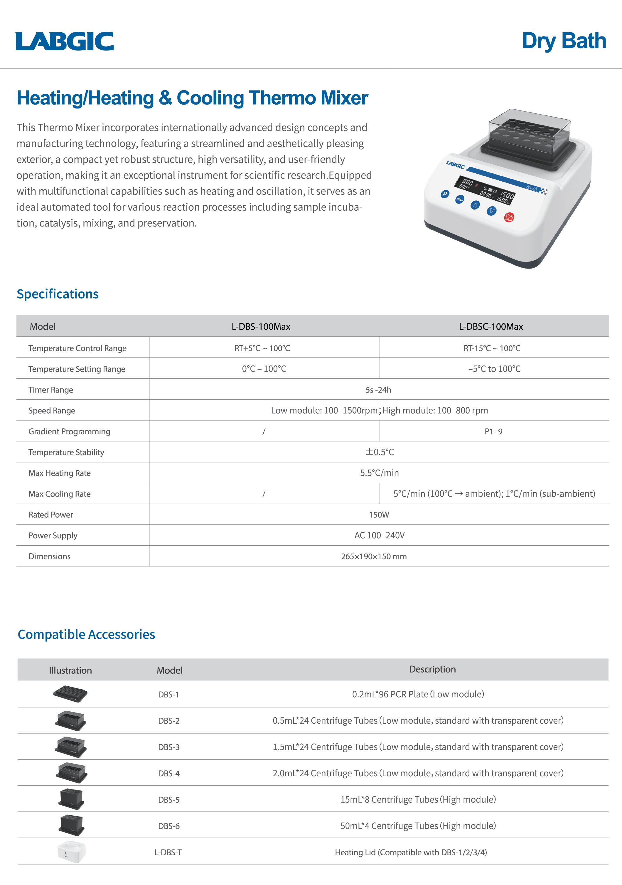 Heating / Heating & Cooling Thermo Mixer