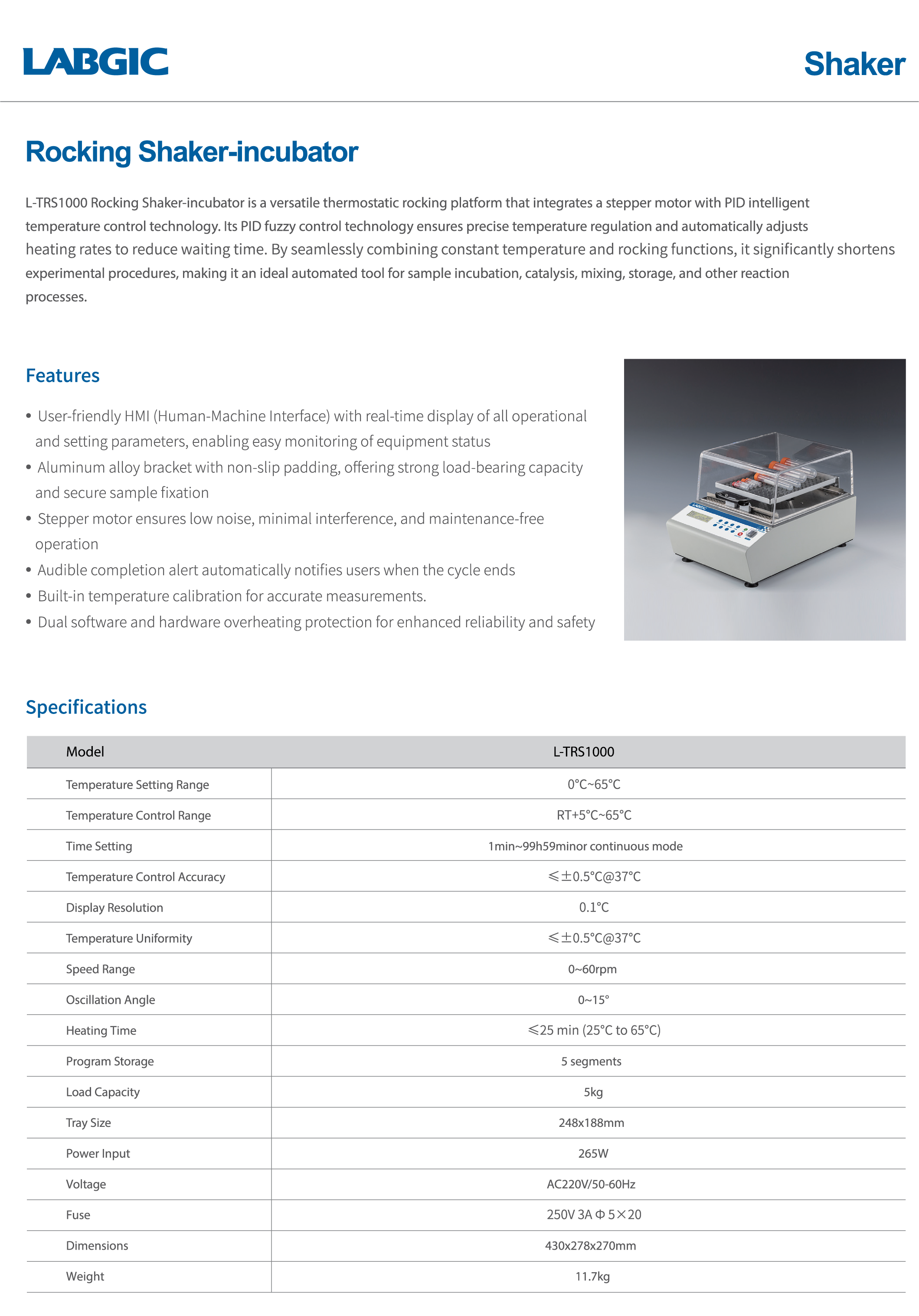 Rocking Shaker-incubator