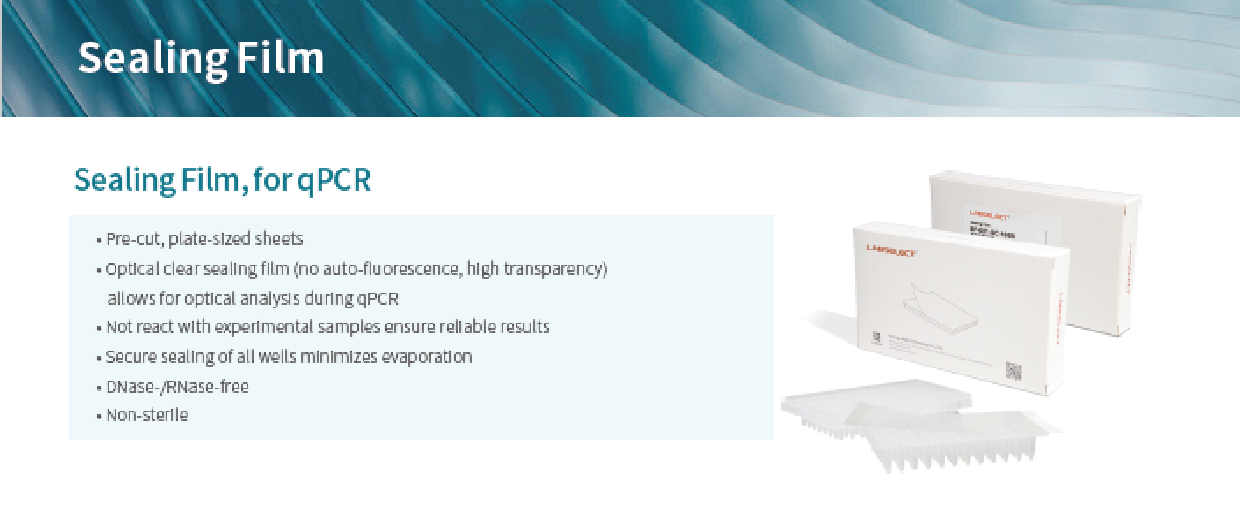 Sealing Film, optical, for real-time PCR, pressure-sensitive, Material ...