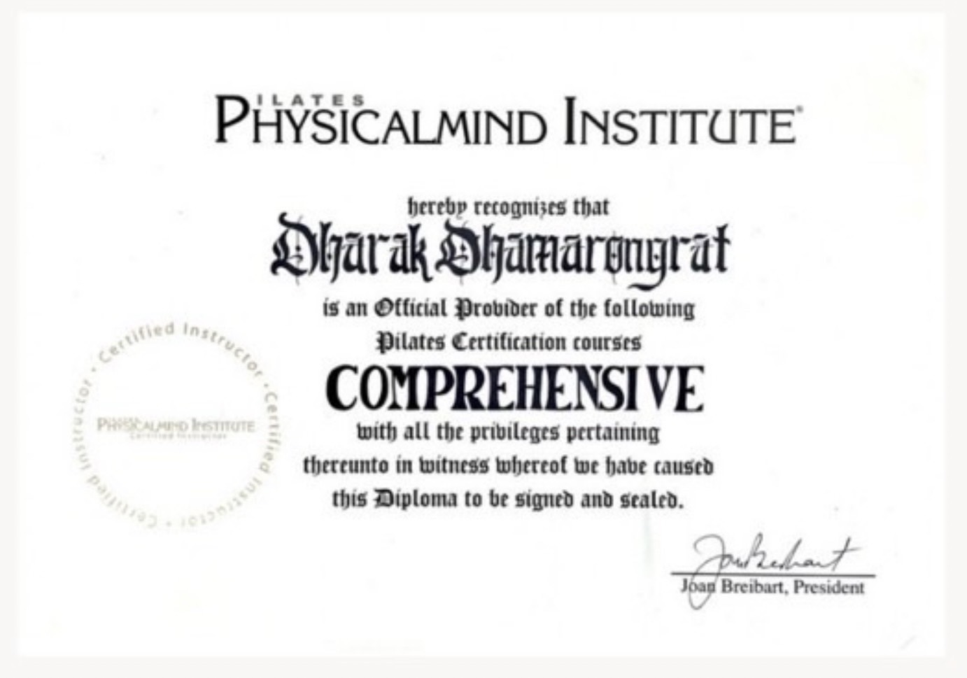 Pilates certification courses store