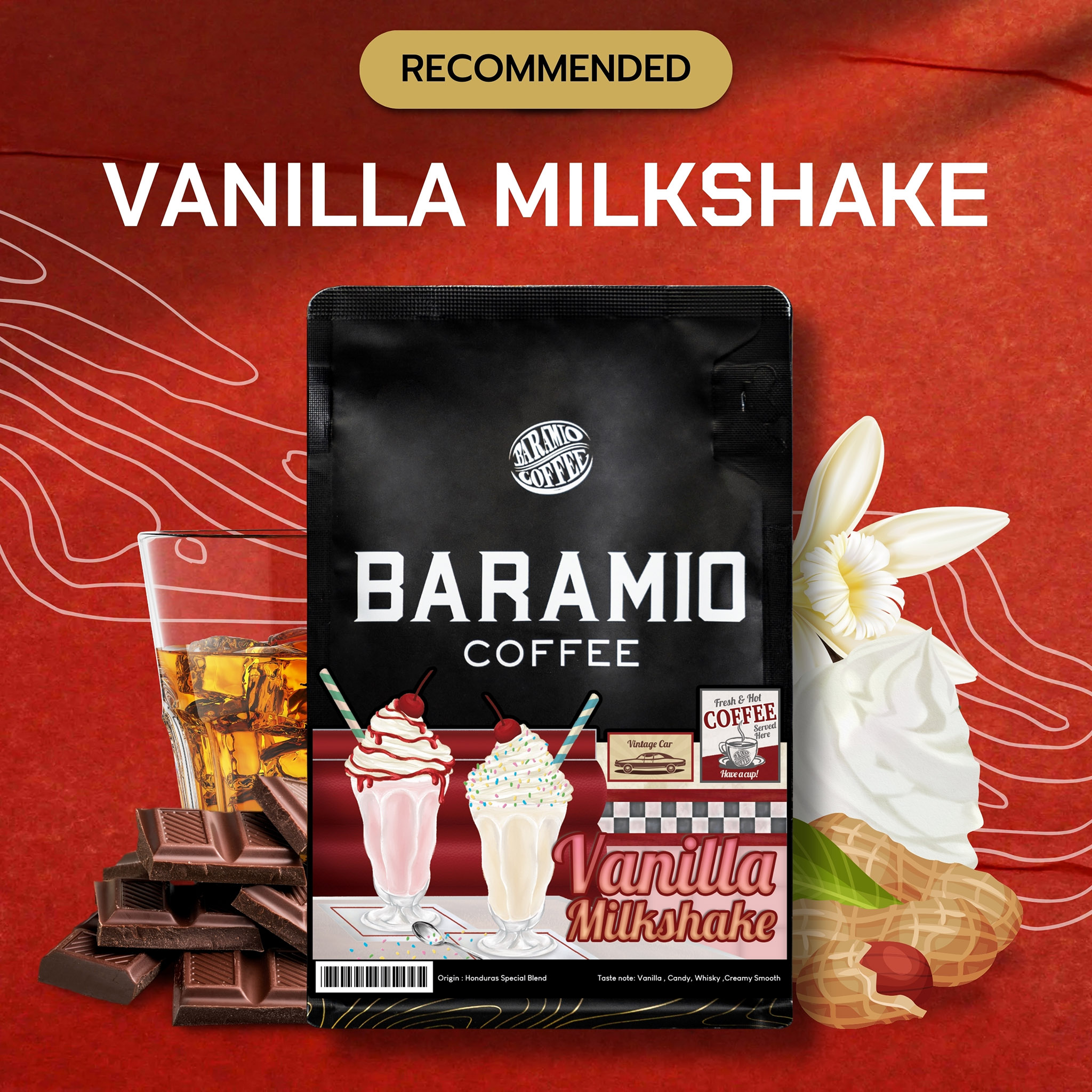 Baramio Coffee Bean เมล็ดกาแฟคั่วปลีก-ส่ง