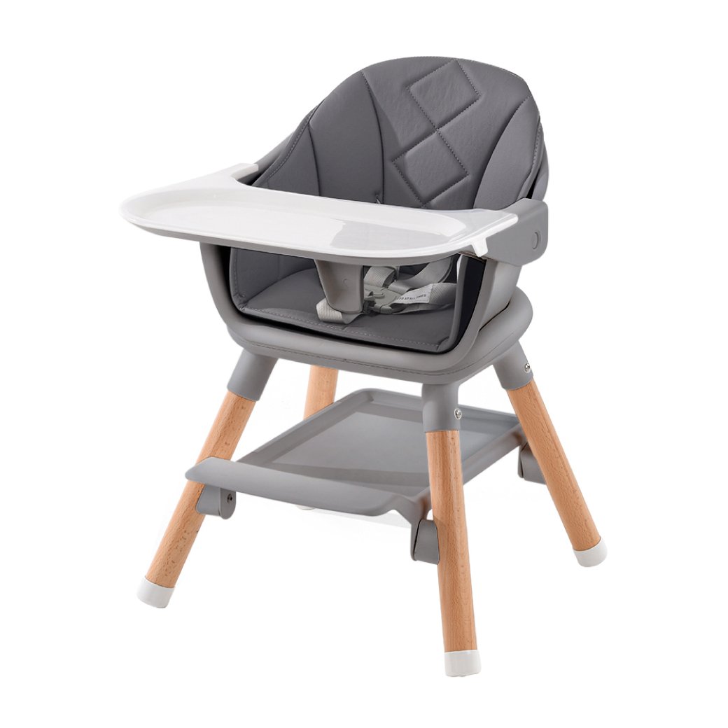 MINIKIND เก้าอี้ทานข้าวเด็ก 3-in-1 รุ่น Rocca สี Grey (6m+) - pungklom