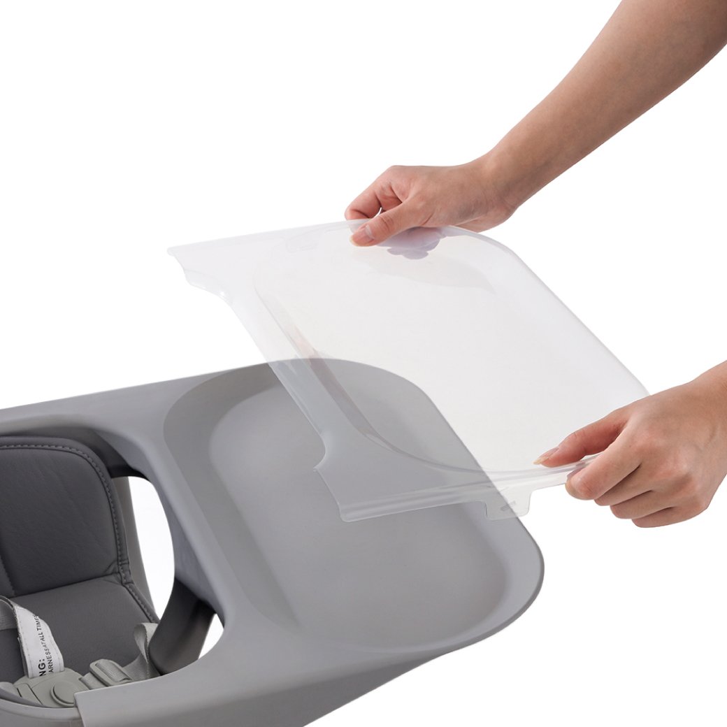 MINIKIND เก้าอี้ทานข้าวเด็ก 3-in-1 รุ่น Rocca สี Grey (6m+) - pungklom