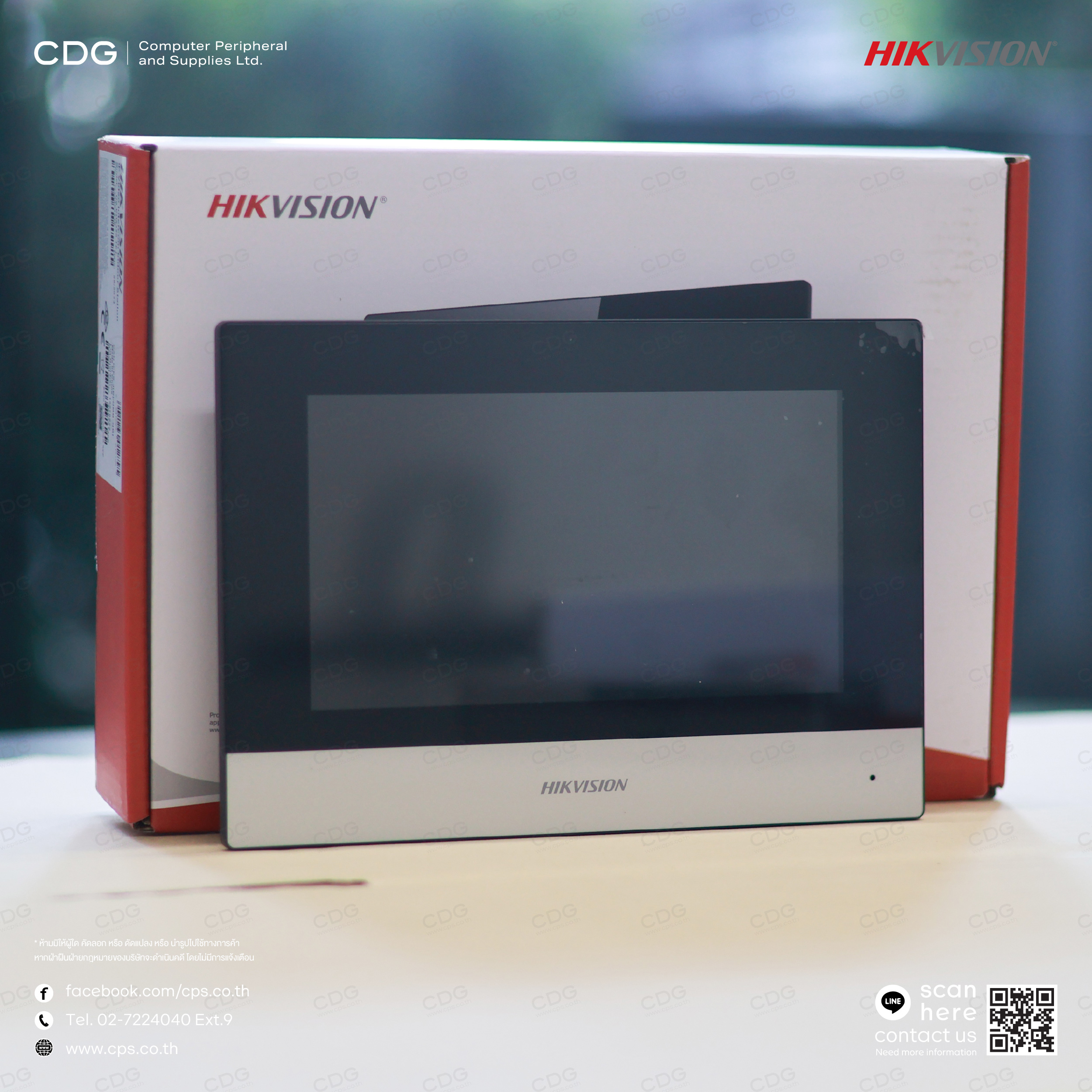 ชุดระบบ Hikvision IP POE Video Intercom รุ่น DS-KV6113-PE1