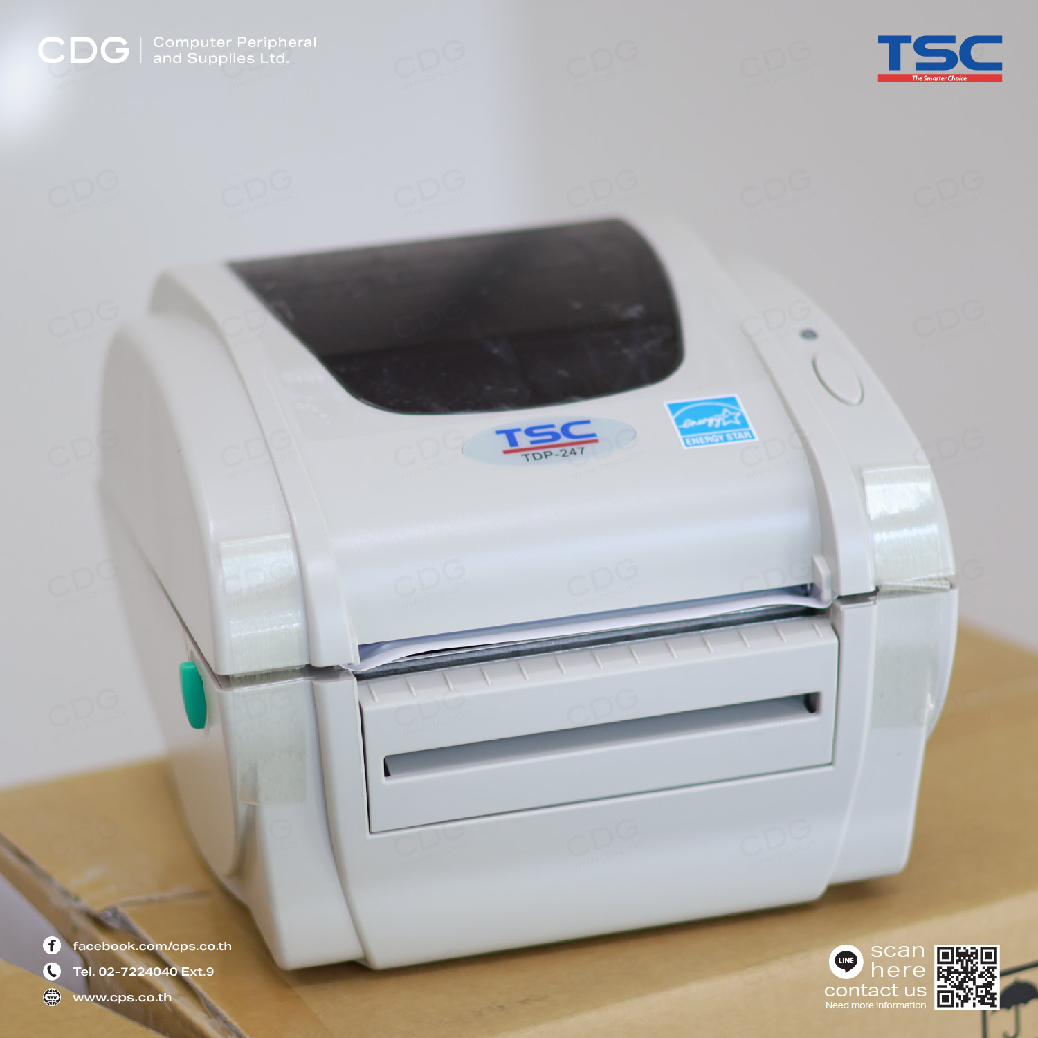 เครื่องพิมพ์บาร์โค้ด Barcode Printer TSC รุ่น TDP-247 / 4"