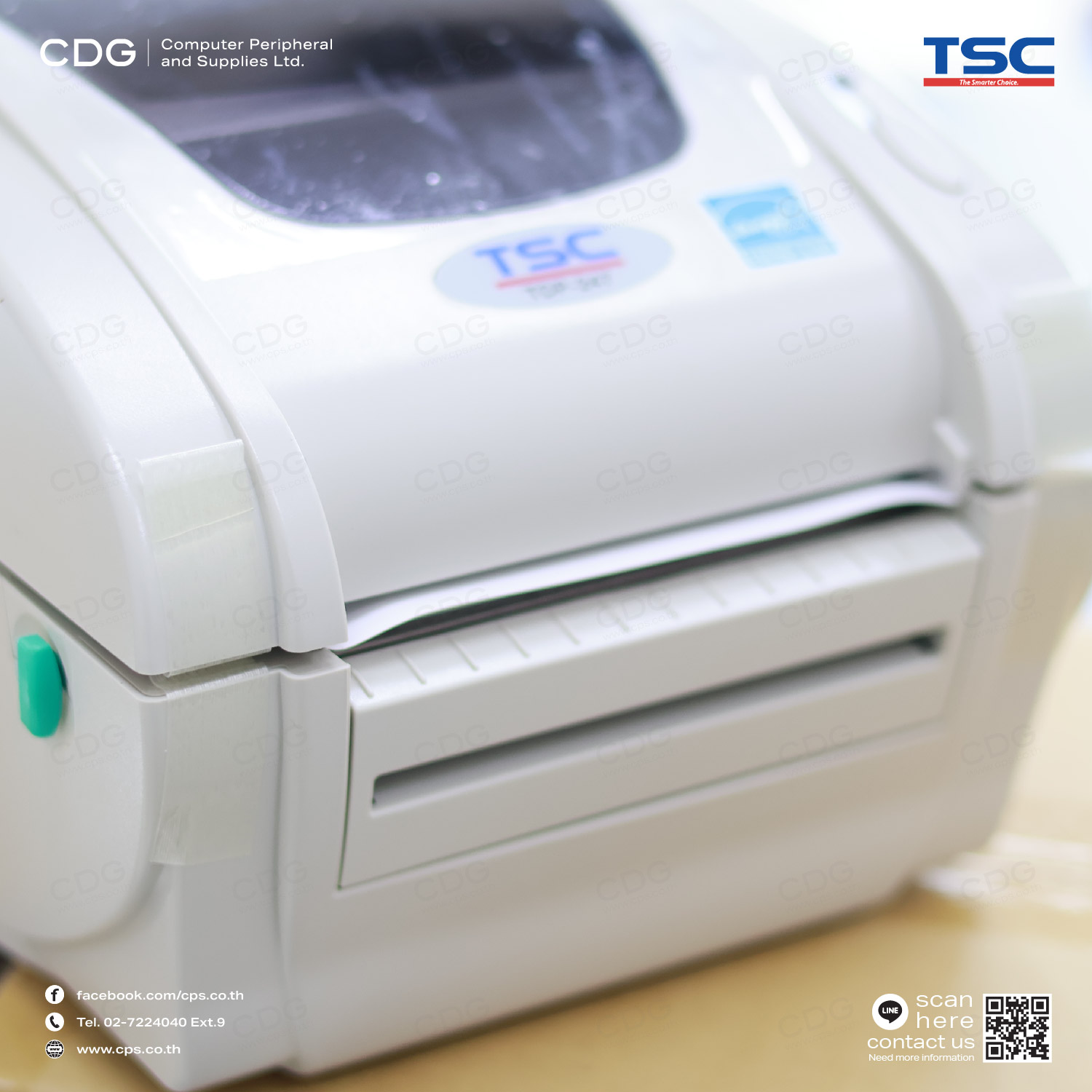 เครื่องพิมพ์บาร์โค้ด Barcode Printer TSC รุ่น TDP-247 / 4"