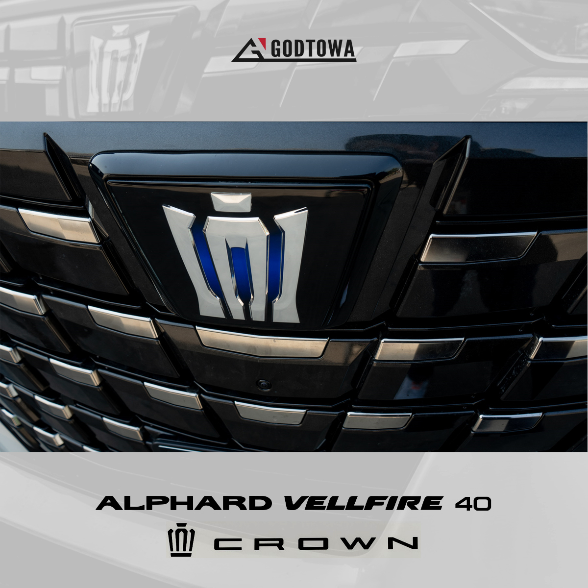 โลโก้ TOYOTA CROWN สำหรับรถยนต์ ALPHARD / VELLFIRE 40