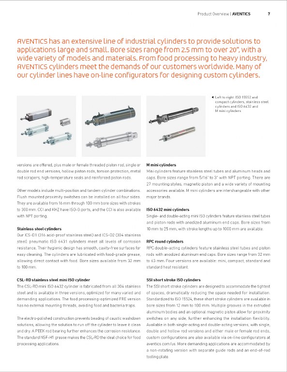 AVENTICS PNEUMATIC PRODUCT