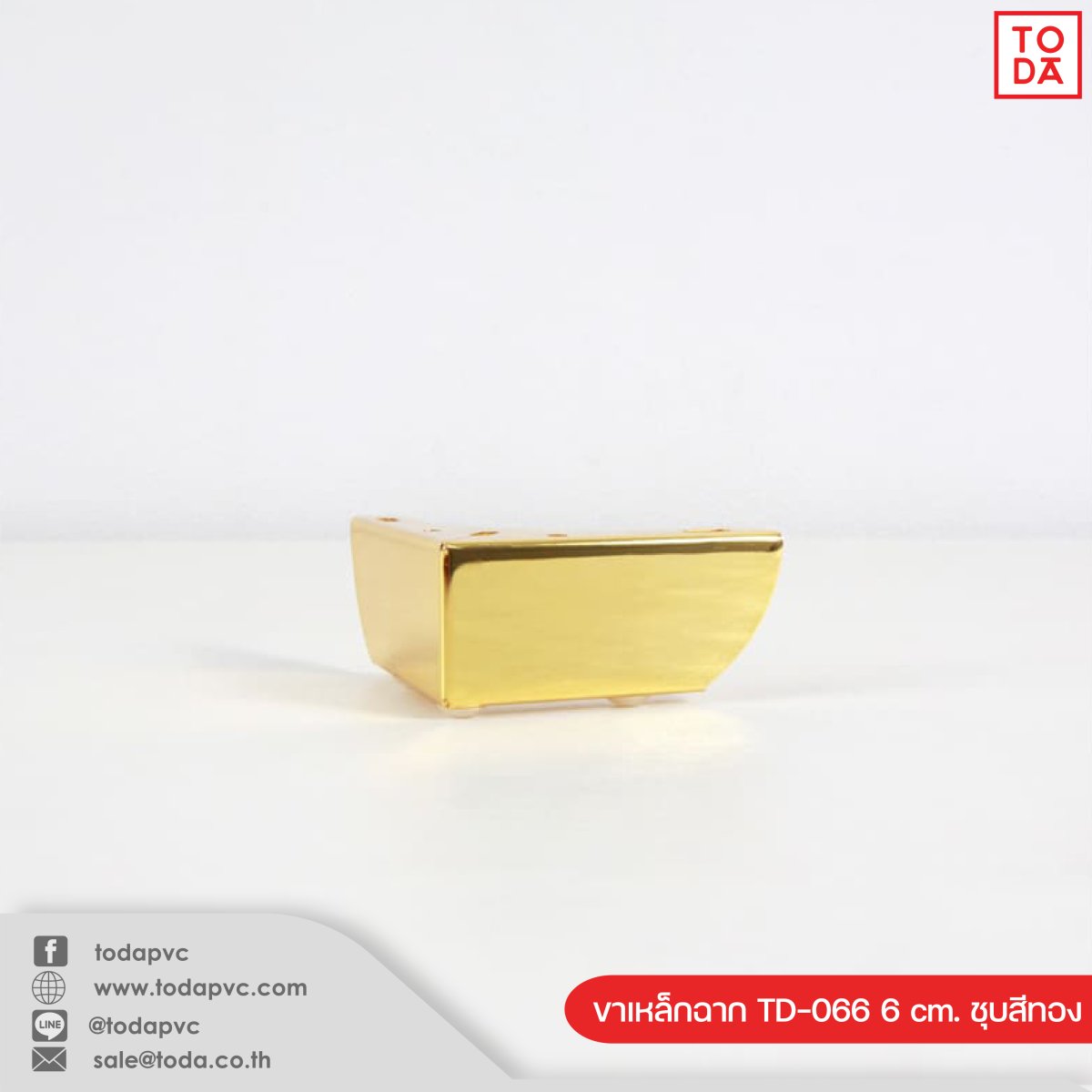 Angle steel leg TD-066 6 cm gold plated - todapvc