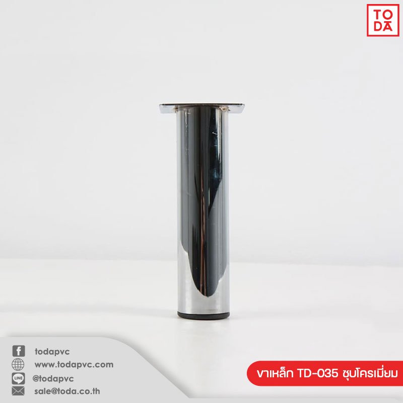 Steel leg TD-035 chrome plated - todapvc