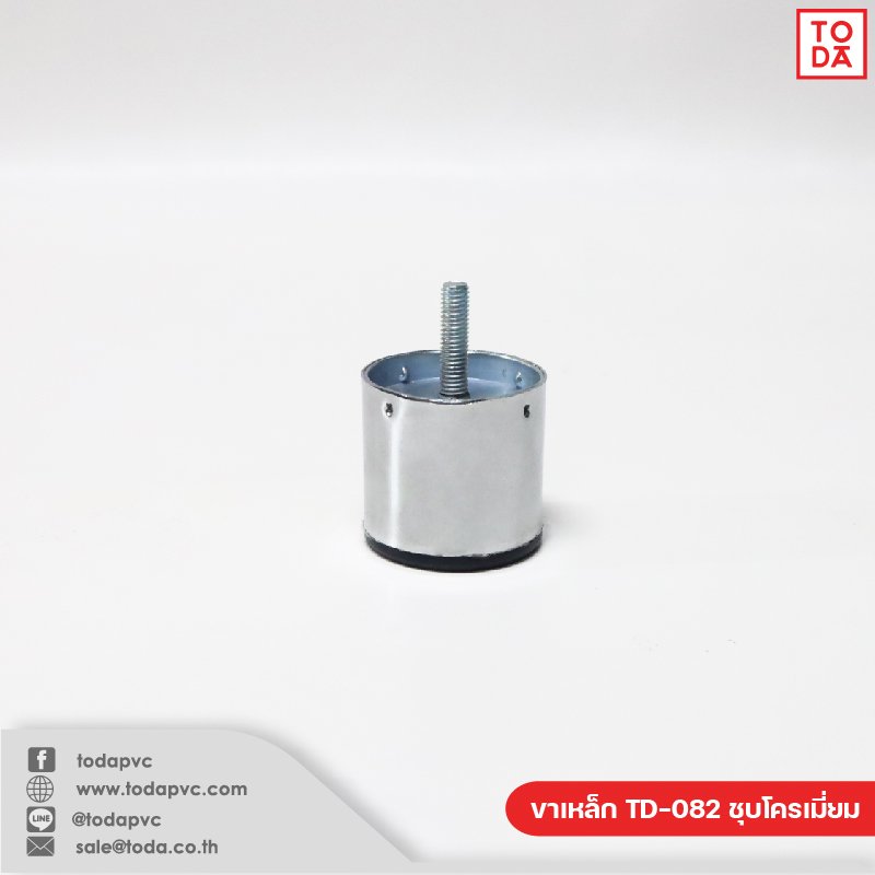 Steel legs TD-082 5cm M8, chrome plated - todapvc