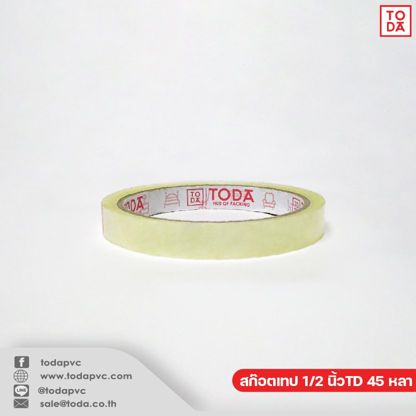 Transparent tape 1/2 inch TD - todapvc