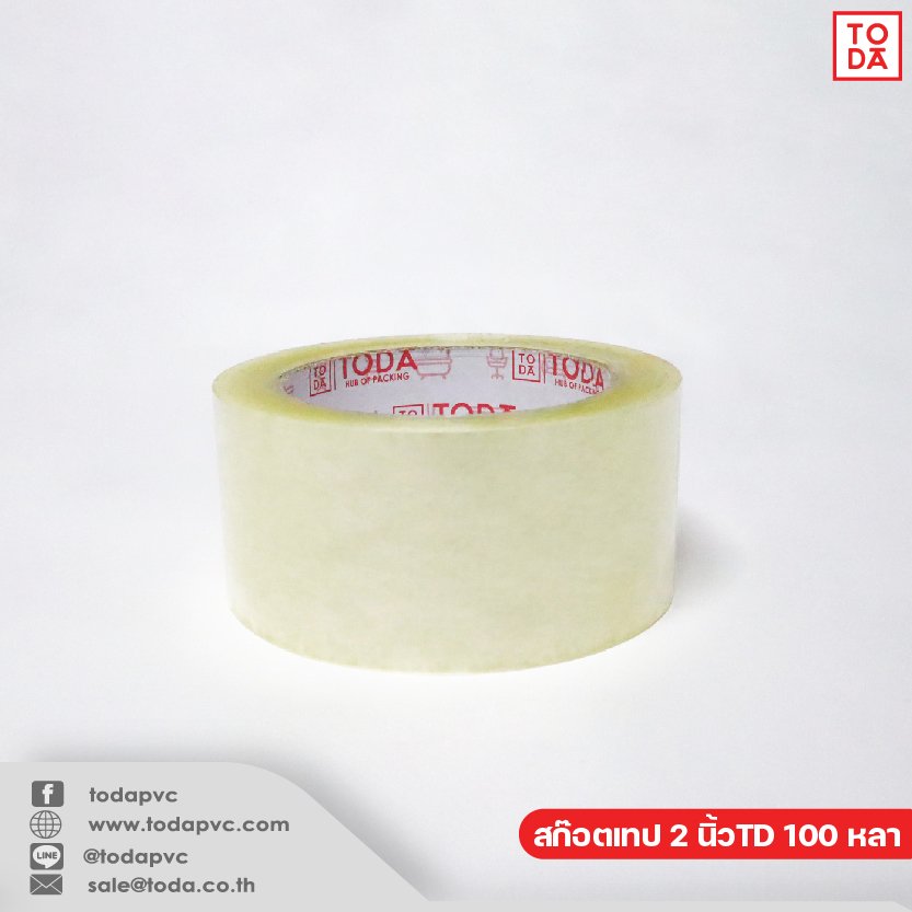 Transparent tape 2 inch TD 100y - todapvc