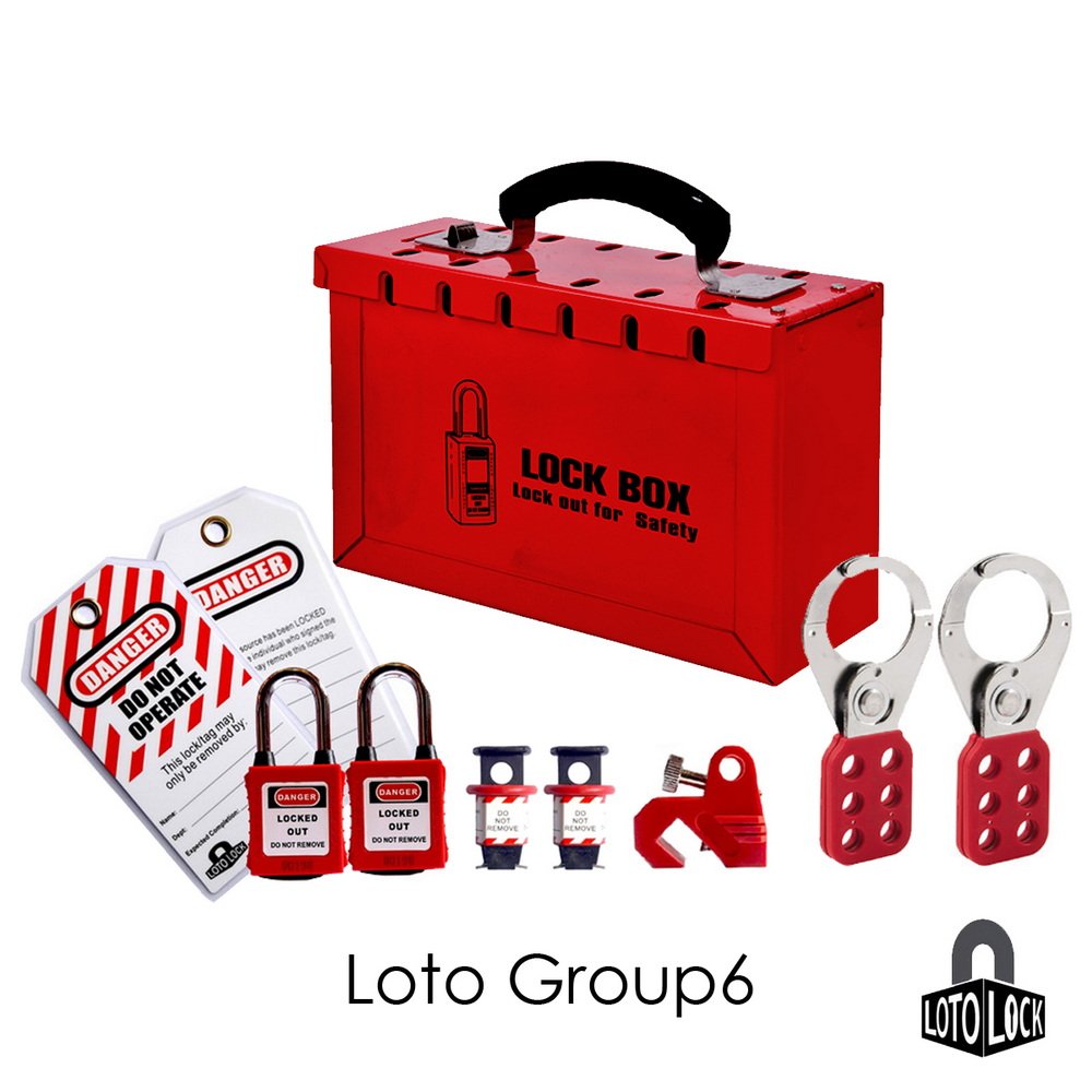 Lockout Tagout Set Group6 Safety Lockbox - schakethailand