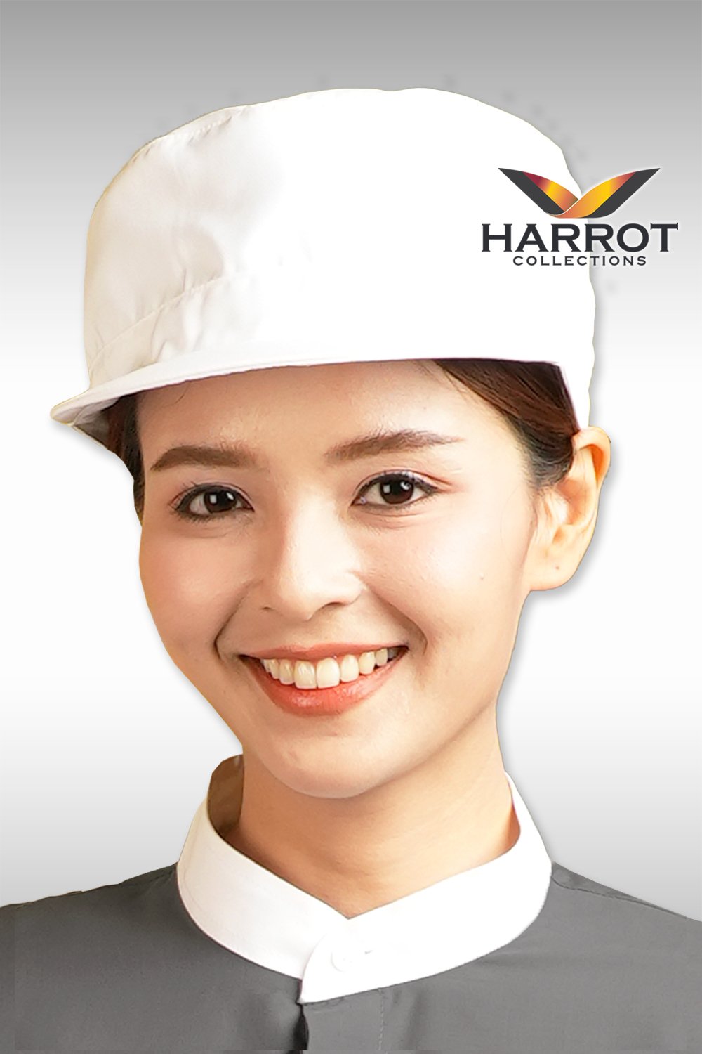 White / White net Chef Head Wrap (FSC0743) - harrot