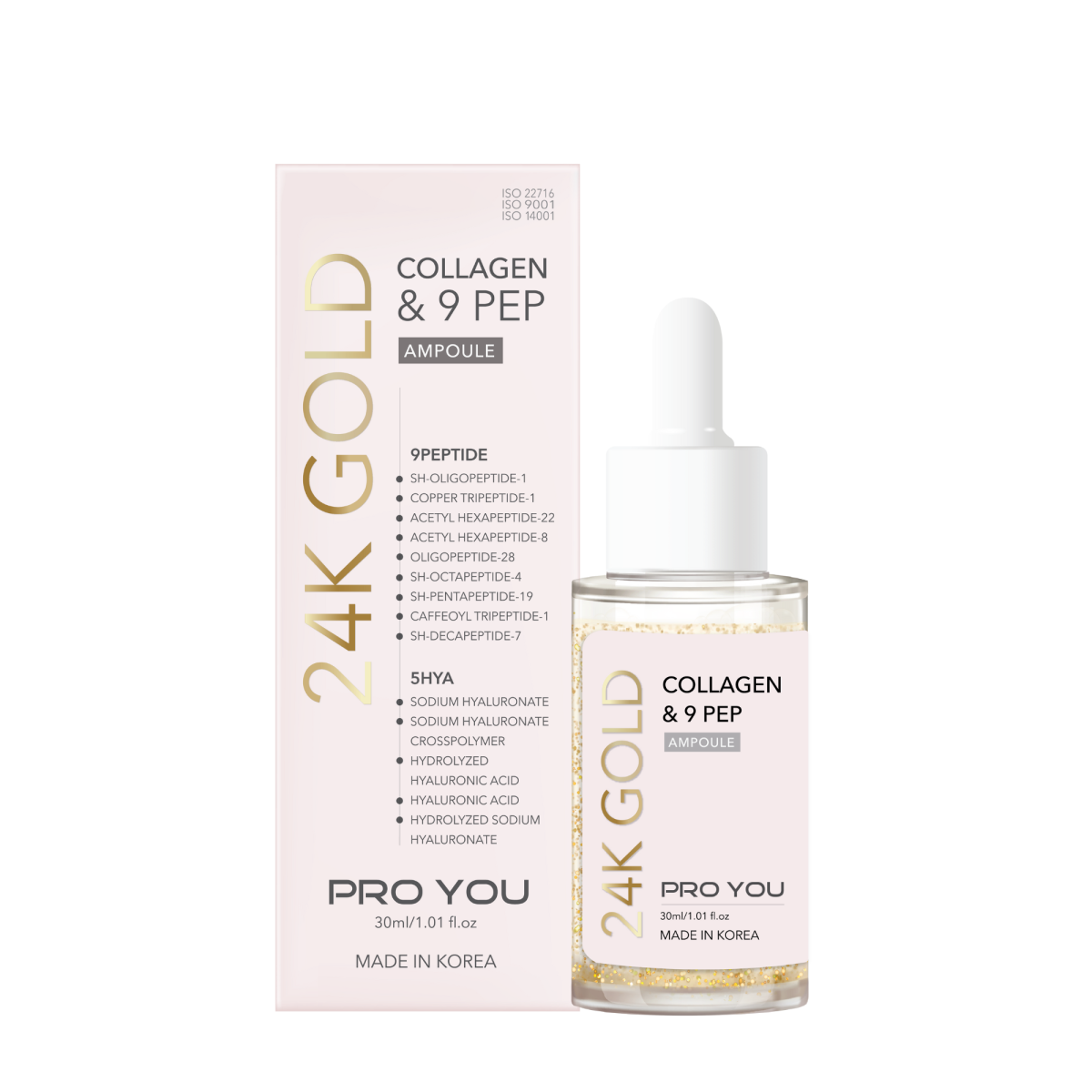 Pro You 24k Gold Collagen & 9 Pep Ampoule (30ml) - proyou-th