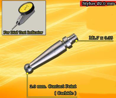 Contact Point for Dial Test Indicator Size 2.0mm - thaimetrology