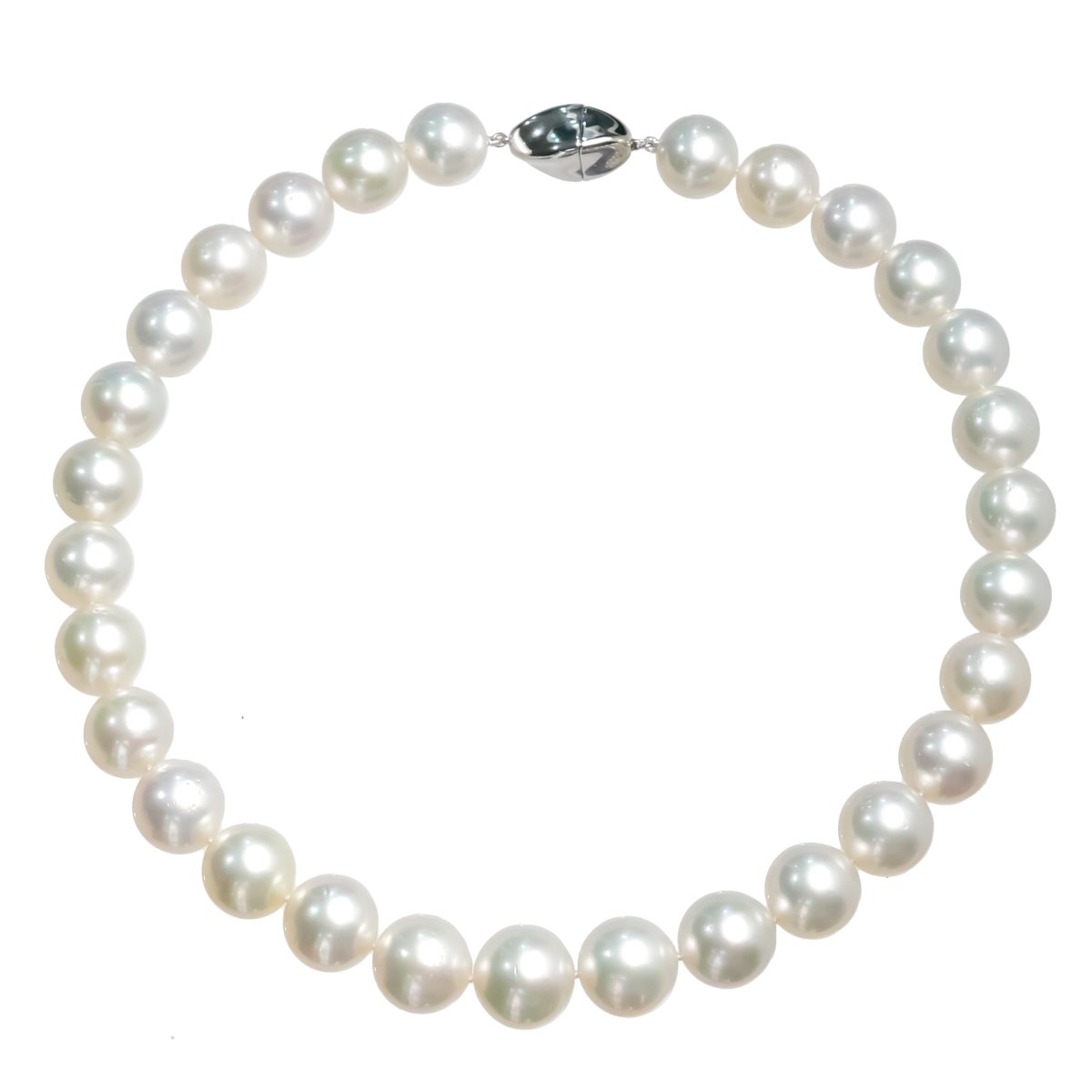 (PSL) 13.7 - 15.9 mm, Aurora Phoenix, Graduated Pearl Necklace