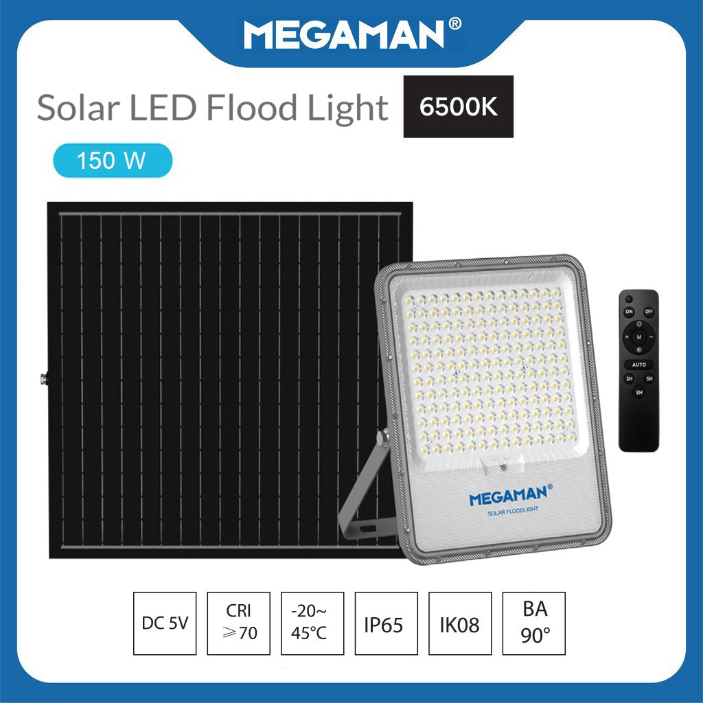 Floodlight LED Solar Cell 150W Daylight IP65 (พลังงานแสงอาทิตย์) - 108 ...