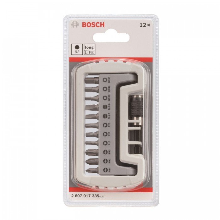 Bosch รุ่น 2607017335 Compact 11+1 pieces Screwdriver bits set with one ...
