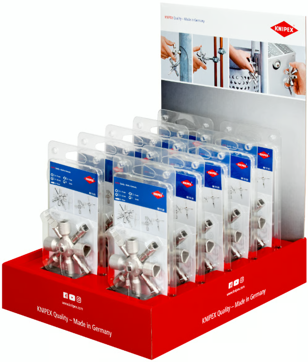 KNIPEX รุ่น SALES DISPLAY TwinKey® 00 11 01 กุญแจตู้ควบคุม การจัดแสดงบน ...