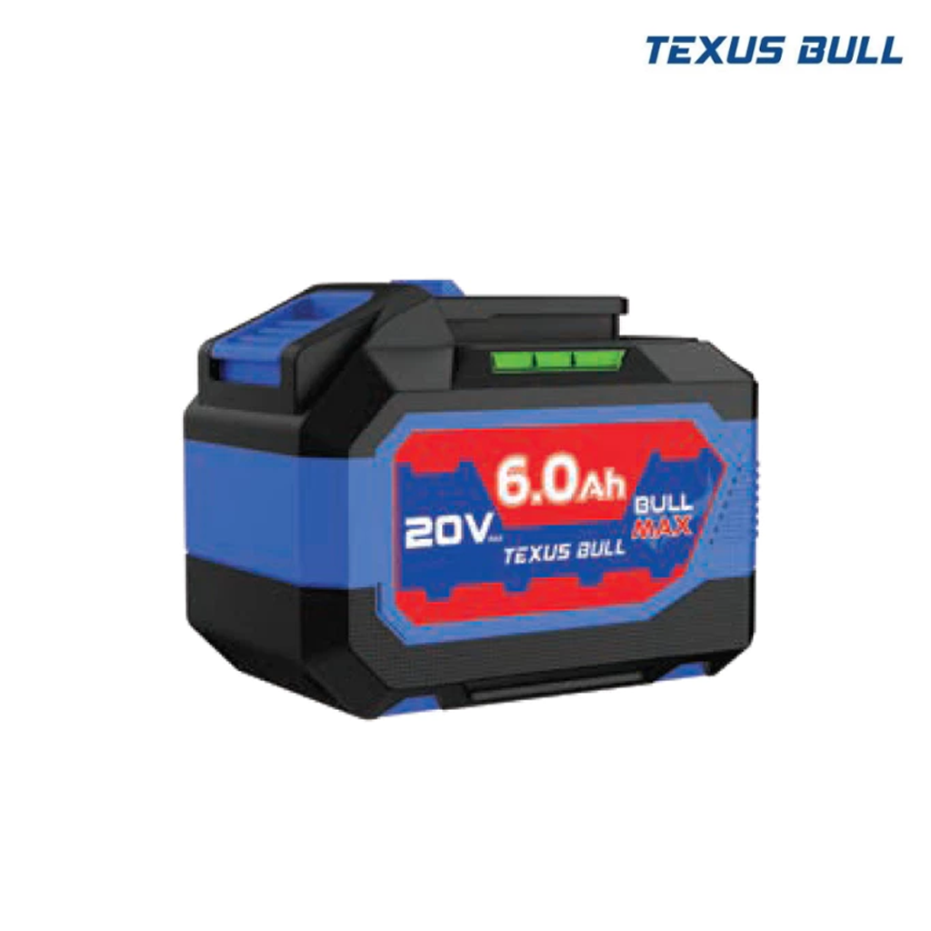TEXUS BULL รุ่น TX20V-6A แบตเตอรี่ลิเธียมไอออน ขนาดความจุ 6.0 Ah