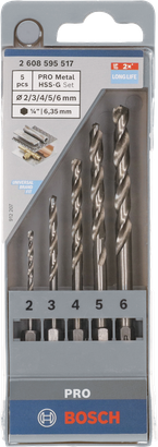 Bosch รุ่น 2608595517 ชุดดอกเจาะโลหะ HSS-G ก้านหกเหลี่ยม จำนวน 5 ชิ้น ...