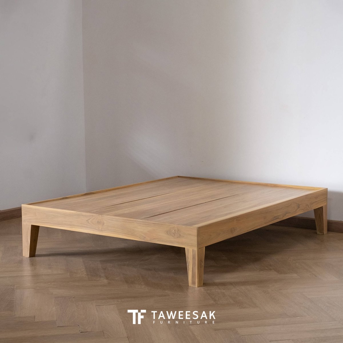 Mochi Bed เตียงไม้สักสไตล์ญี่ปุ่น BE107 - taweesakfurniture