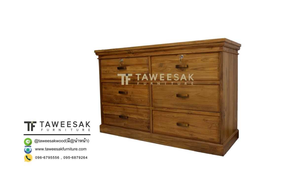 ตู้ลิ้นชักไม้สัก DW009 - taweesakfurniture