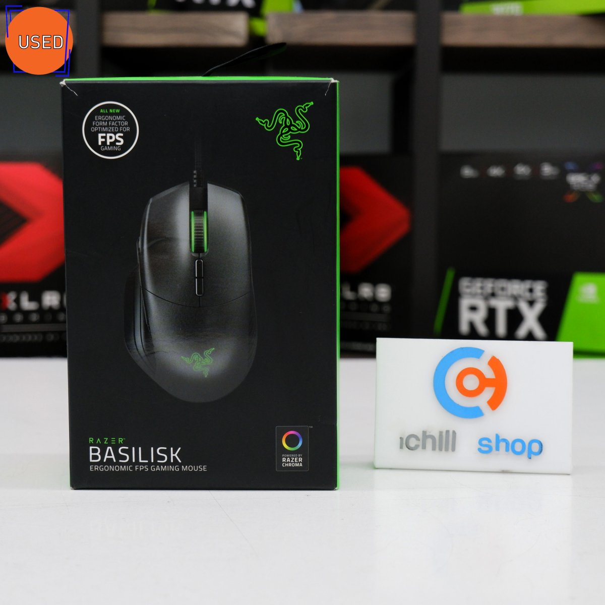 MOUSE (เมาส์) RAZER BASILISK ERGONOMIC FPS GAMING MOUSE (BLACK) P11597