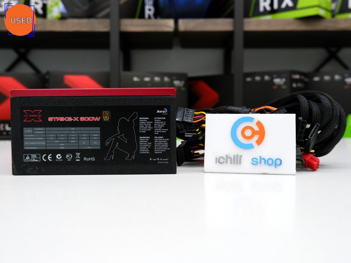 POWER SUPPLY (พาวเวอร์ซัพพลาย) AEROCOOL STRIKE-X 600W (80 PLUS BRONZE ...