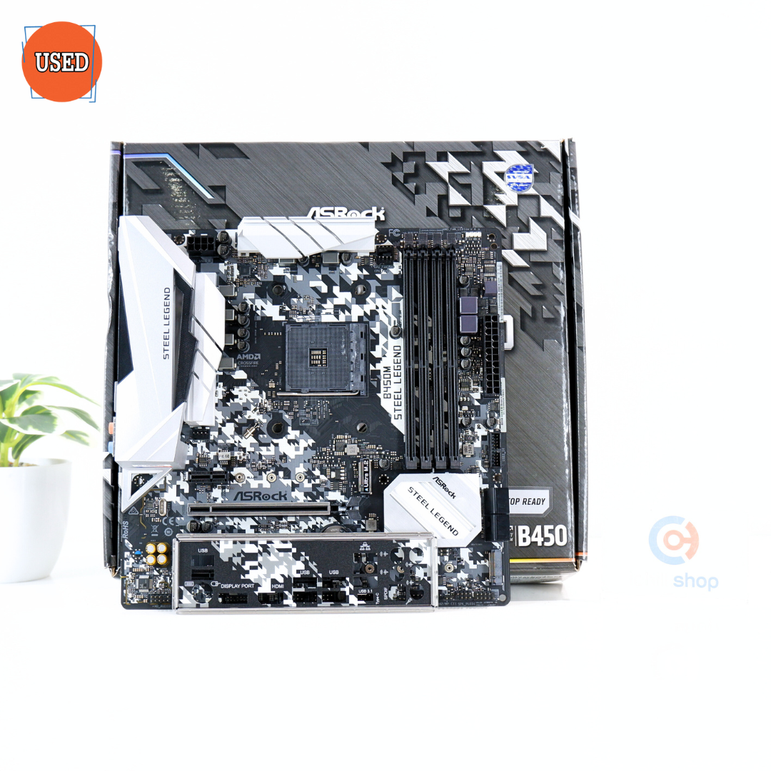 MAINBOARD (เมนบอร์ด) ASROCK B450M STEEL LEGEND P04689 - ichillshop