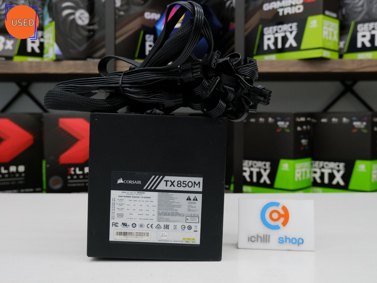 POWER SUPPLY (พาวเวอร์ซัพพลาย) CORSAIR TX850M 850W (80 PLUS GOLD) NO BOX P11955 - ichillshop