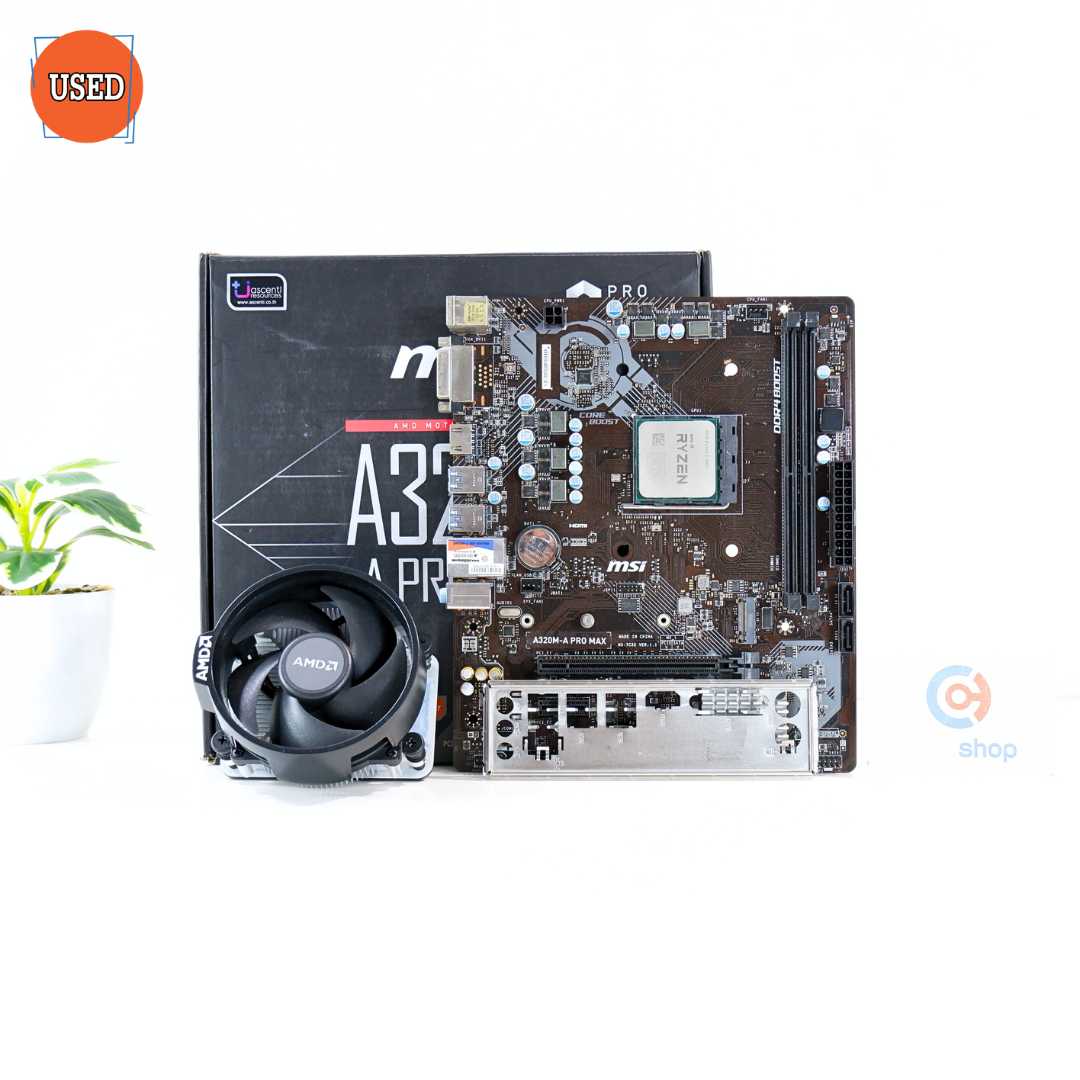 ชุดซีพียูพร้อมเมนบอร์ด CPU: AMD RYZEN 5 3600 + MB: MSI A320M-A PRO MAX ...