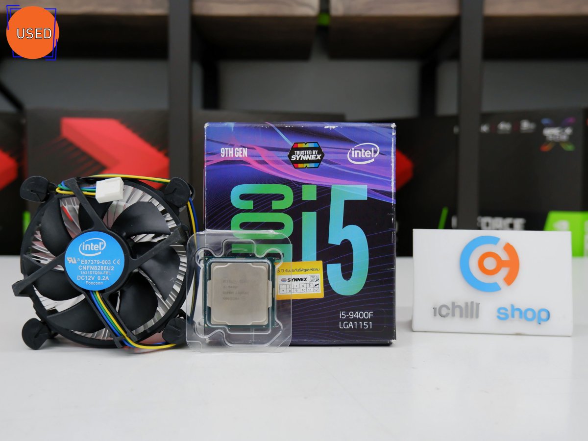 CPU (ซีพียู) INTEL CORE I5-9400F + ซิงค์พัดลม P12507 - ichillshop