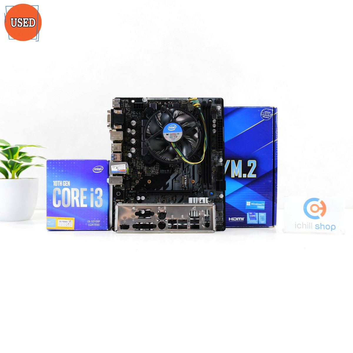 ชุดซีพียูพร้อมเมนบอร์ด CPU : INTEL CORE I3-10100F + MB : ASROCK H510M-HDV/M.2 P14305
