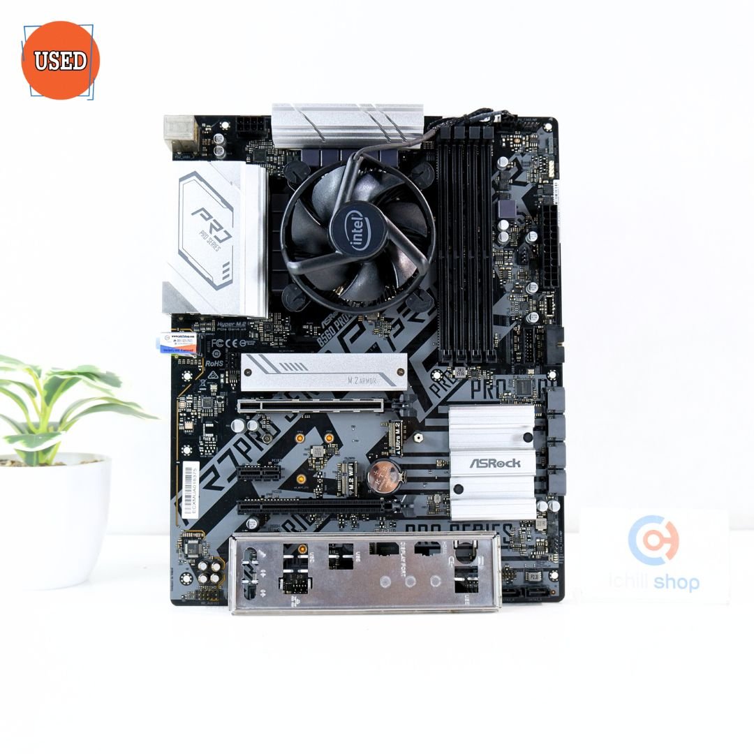 ชุดซีพียูพร้อมเมนบอร์ด CPU : INTEL CORE I3-10105 3.7 GHz + MB : ASROCK ...