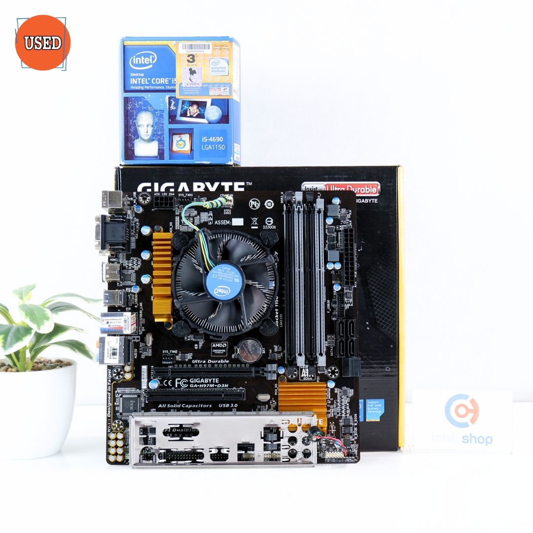 ชุดซีพียูพร้อมเมนบอร์ด CPU : INTEL CORE I5-4690 3.5 GHz + MB : GIGABYTE ...