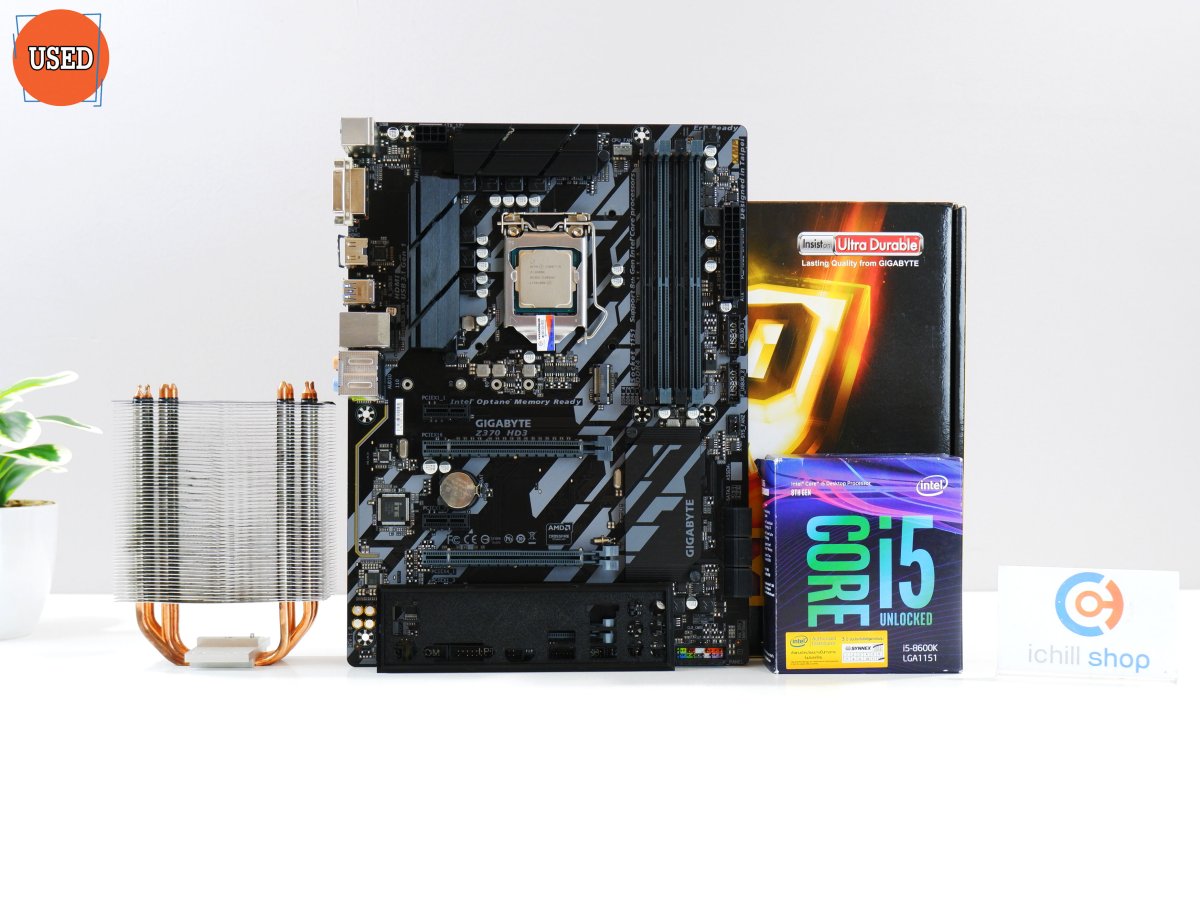 ชุดซีพียูพร้อมเมนบอร์ด CPU : INTEL CORE I5-8600K + MB : GIGABYTE Z370 HD3 P14114