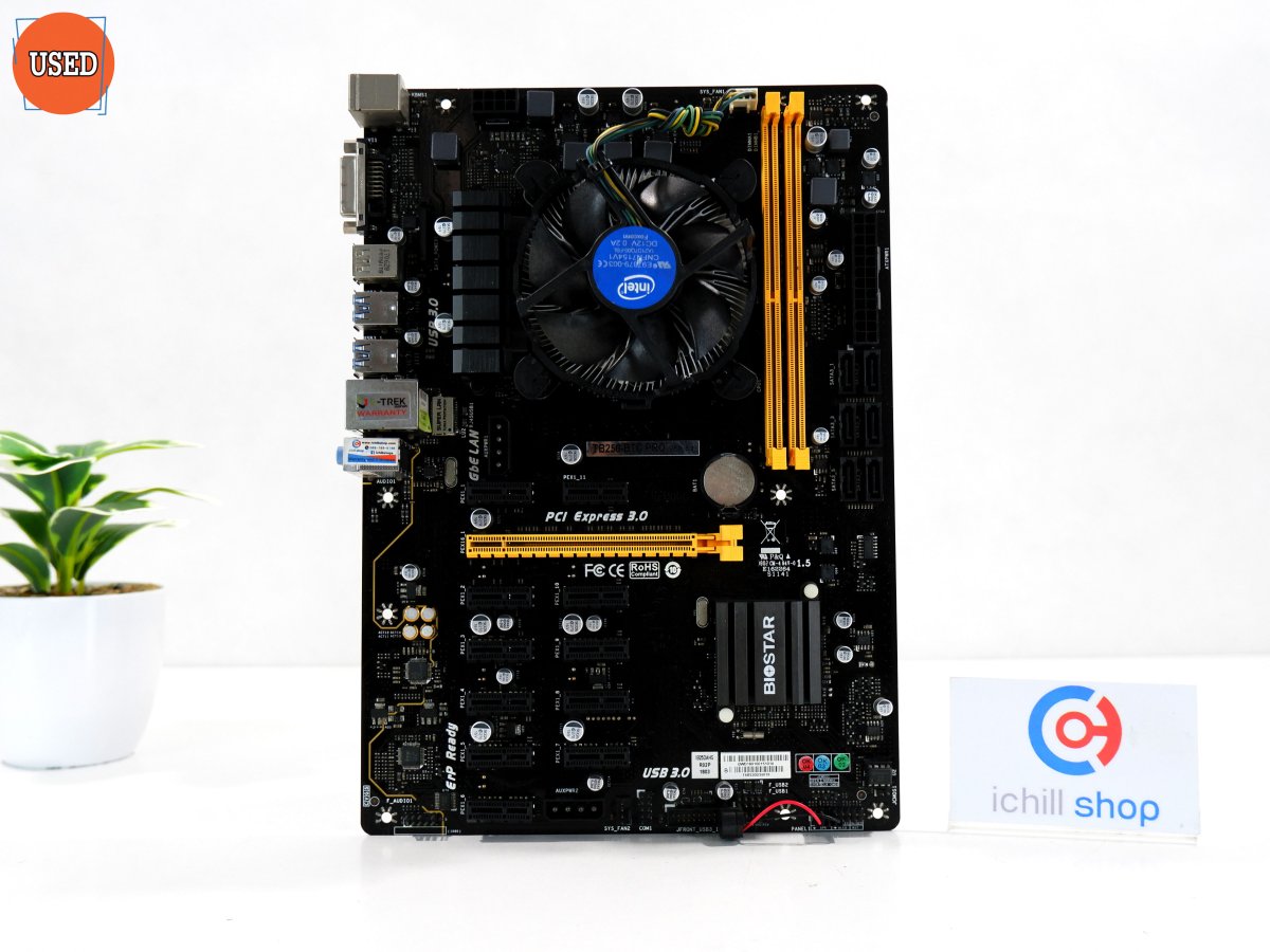ชุดซีพียูพร้อมเมนบอร์ด CPU : INTEL PENTIUM G4600 + MB : BIOSTAR TB250-BTC PRO P13311