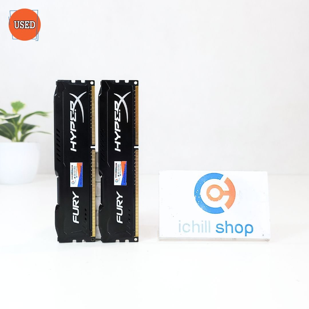 Ram (แรม) KINGSTON HYPERX FURY DDR3 8GB/1600 (4GBx2) BLACK ประกันร้าน ...
