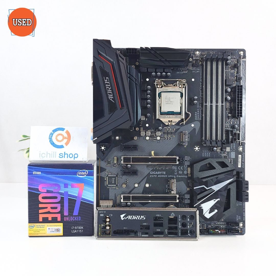 ชุดซีพียูพร้อมเมนบอร์ด CPU : INTEL CORE I7-9700K 3.6GHz + MB : GIGABYTE ...