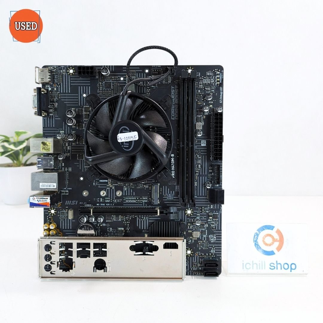 ชุดซีพียูพร้อมเมนบอร์ด CPU: INTEL CORE I3-10105F 3.7GHz + MB : MSI PRO ...