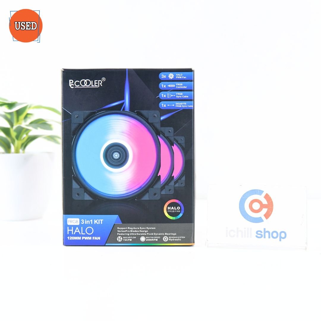 CASE FAN (พัดลมเคส) PC COOLER HALO FRGB 3 IN 1 KIT 120MM P15829