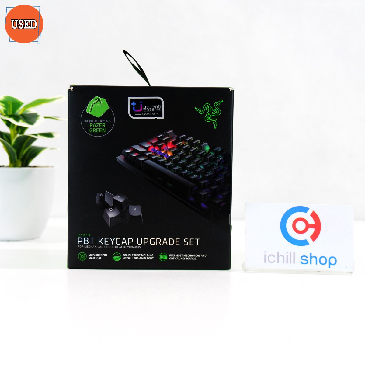 KEYCAP (คีย์แคป) RAZER PBT KEYCAP UPGRADE SET (US) (RAZER GREEN) (ของ ...