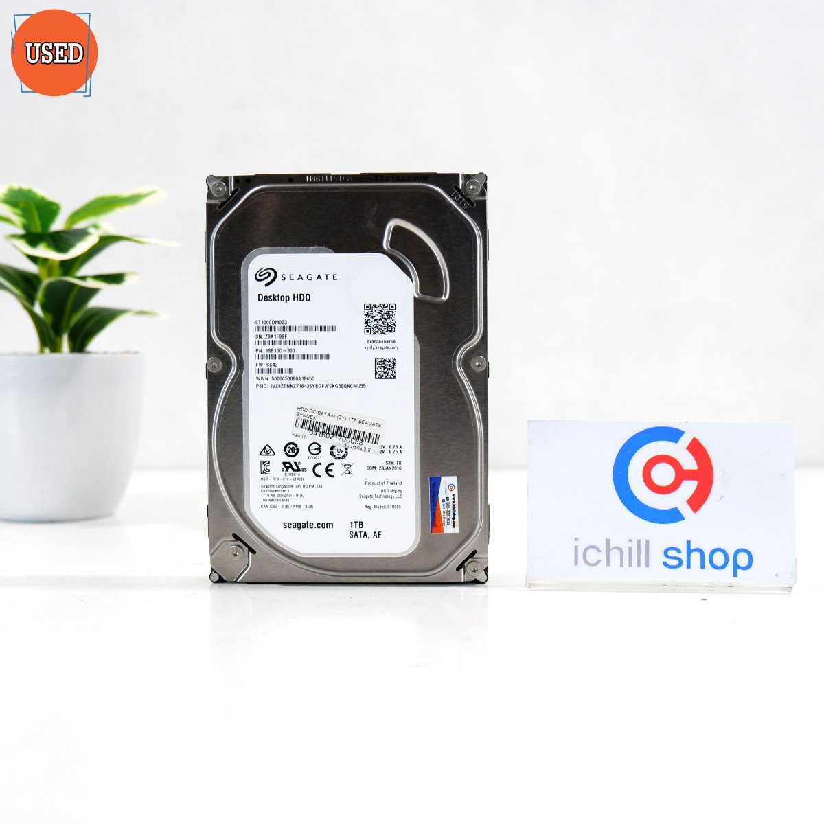 HDD (ฮาร์ดดิสก์) SEAGATE DESKTOP HDD 1TB P13380 - ichillshop