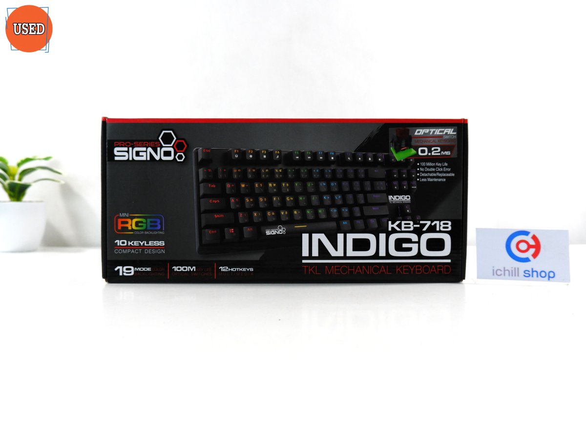 KEYBOARD (คีย์บอร์ด) SIGNO KB-718 INDIGO TKL (RED OPTICAL SWITCH) (EN/TH) P13044