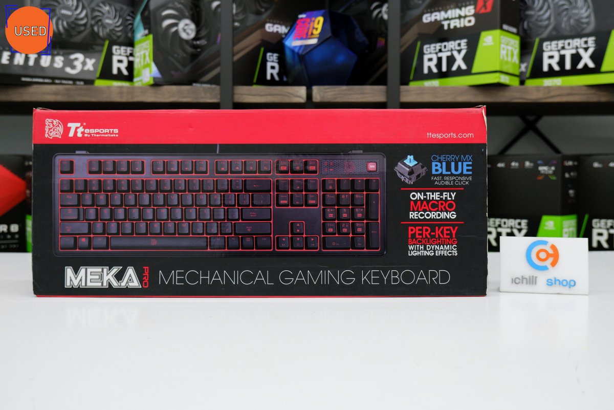 KEYBOARD (คีย์บอร์ด) THERMALTAKE MEKA PRO MECHANICAL GAMING KEYBOARD (BLUE SWITCH) (คีย์ TH/EN ...