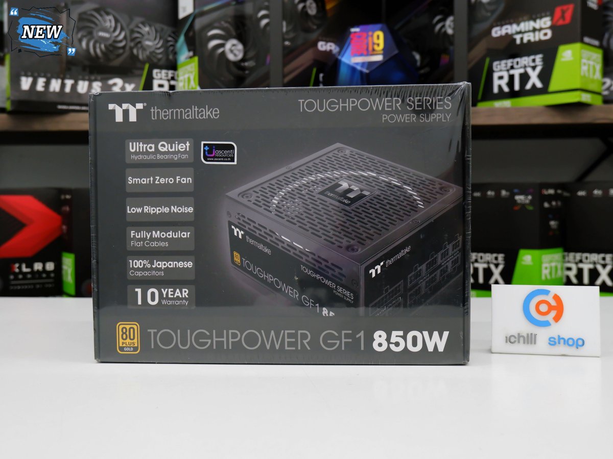 POWER SUPPLY (พาวเวอร์ซัพพลาย) THERMALTAKE TOUGHPOWER GF1 850W (80 PLUS GOLD) (ของใหม่) P12153 ...